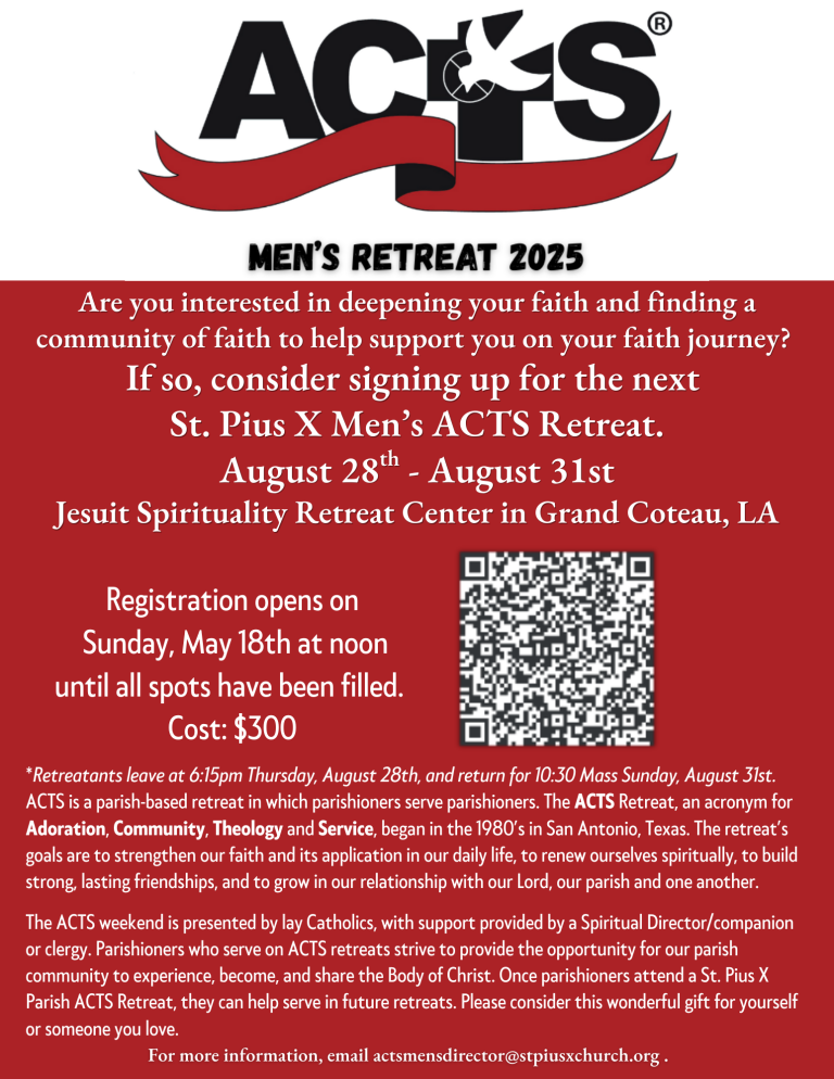 ACTS Retreats – St. Pius X Church